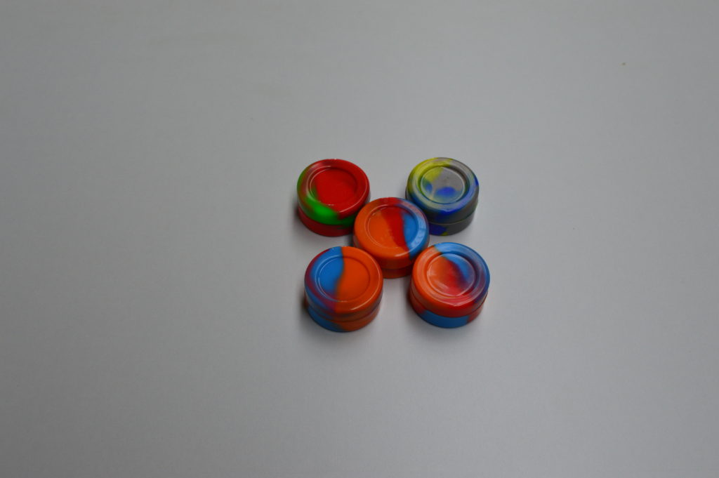 5pk 7ml Silicone Concentrate container Mix color
