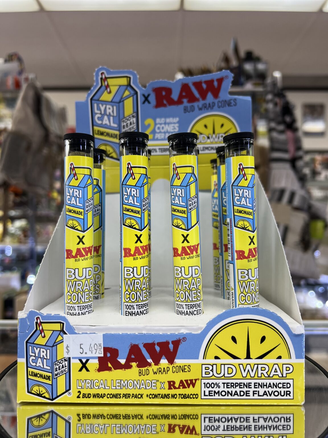 Raw Pressed Bud Wraps Lyrical Lemonade Cones-12Ct Display